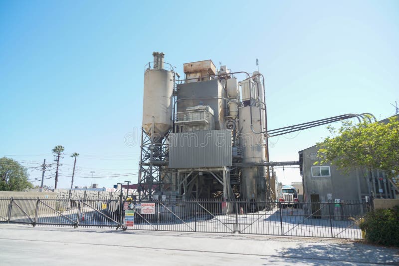 A Small Cement Plant Has Gone Quite at the End of the Work Day ...