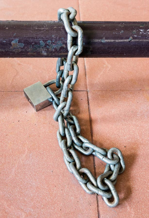 Small chain stock image. Image of security, silver, padlock - 50904553