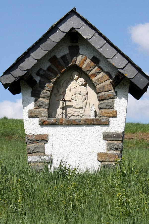 Small chapel stock image. Image of exterior, blue, green - 17839261