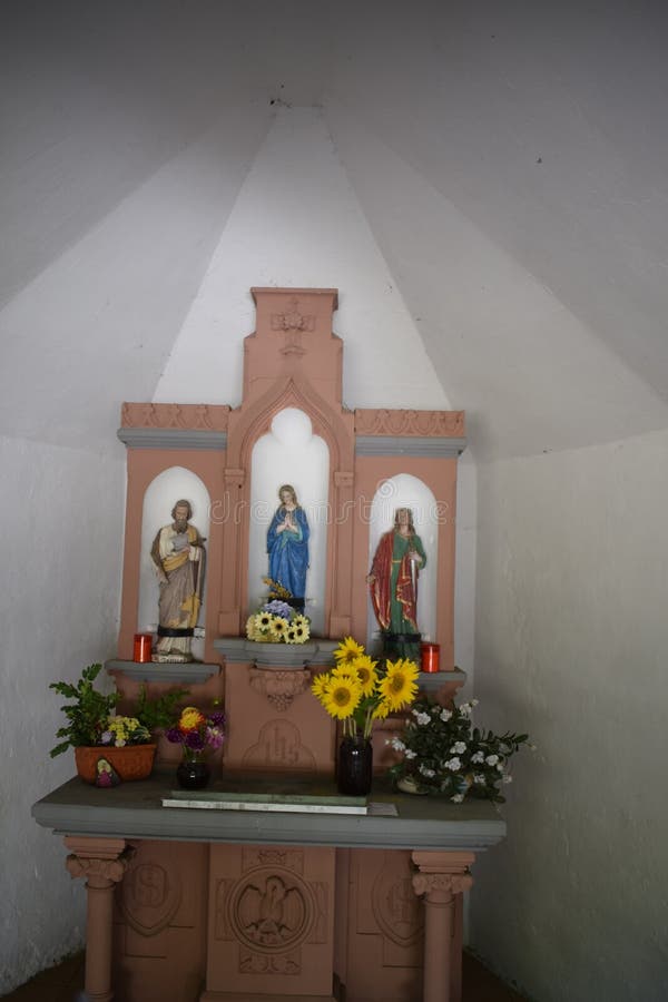 Small chapel stock image. Image of altair, chapel, furniture - 231489629