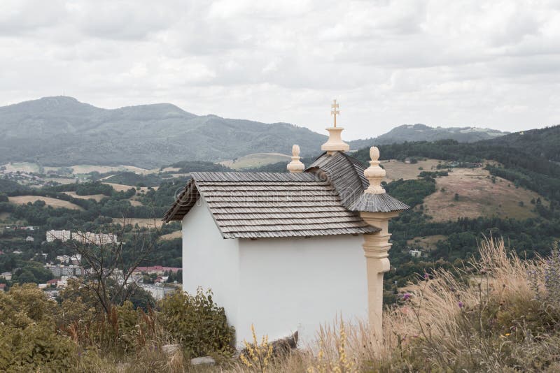 Small Chapel Behind the Trees and Grass Stock Image - Image of outdoors ...