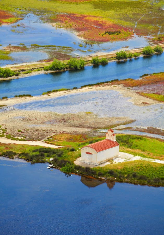 Small chapel in Kalogria stock image. Image of river - 25262405