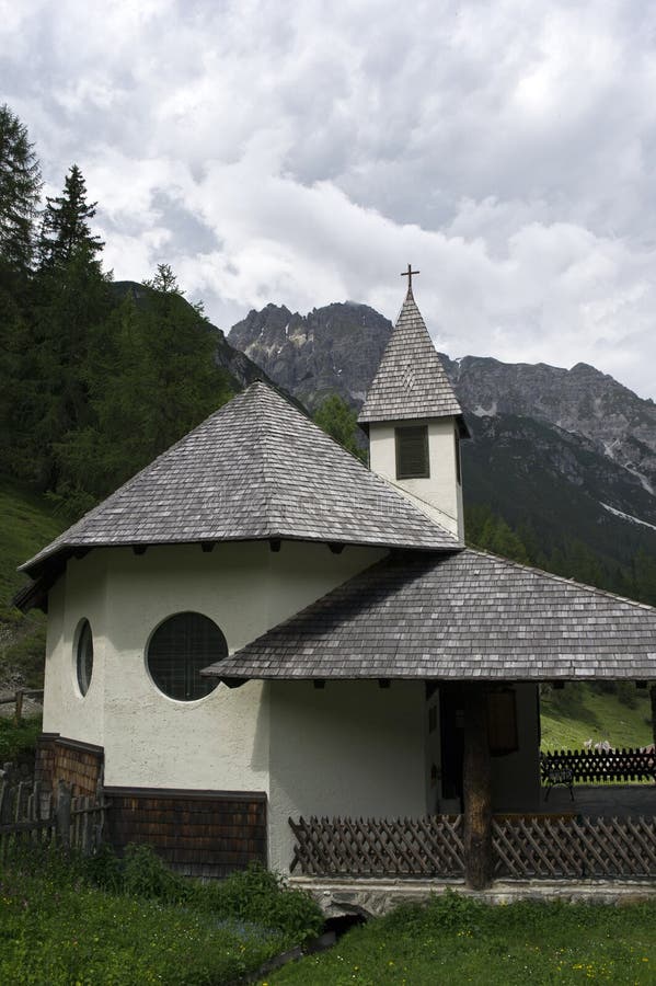 Small chapel at gries pass stock image. Image of alpine - 234007653