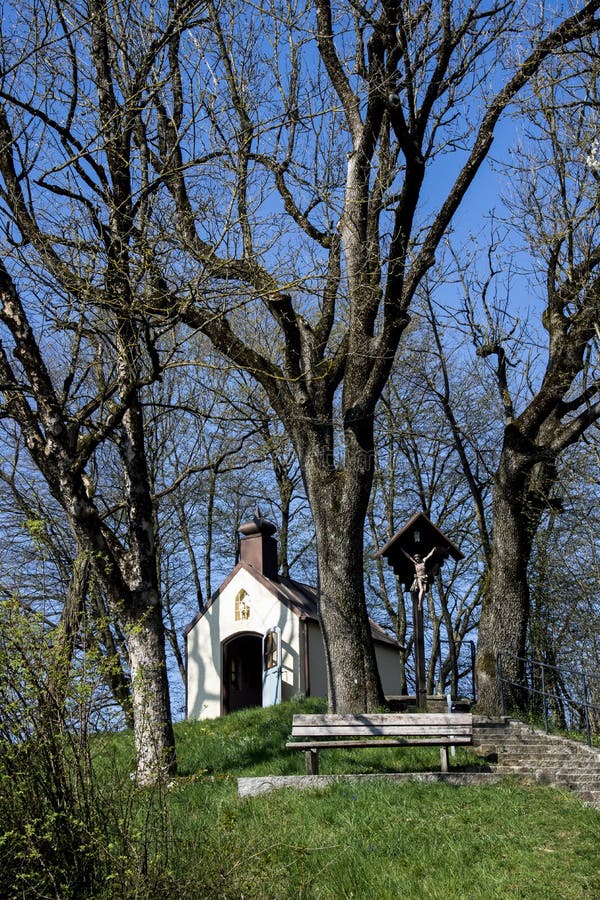 Small Chapel Surrounded of Big Trees Stock Photo - Image of tranquil ...