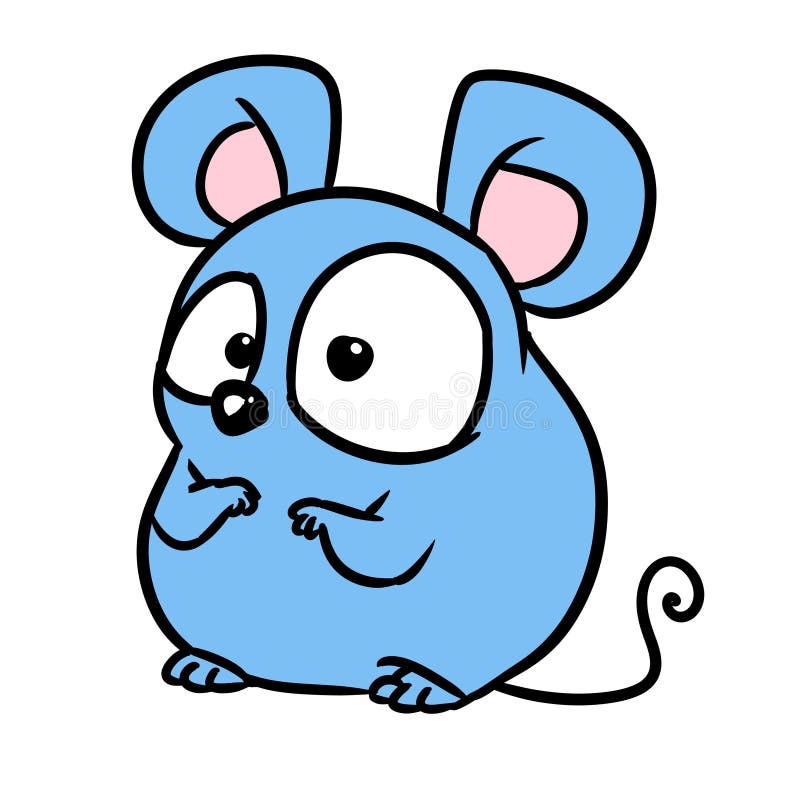 Small Character Mouse Minimalism Animal Illustration Cartoon Stock ...