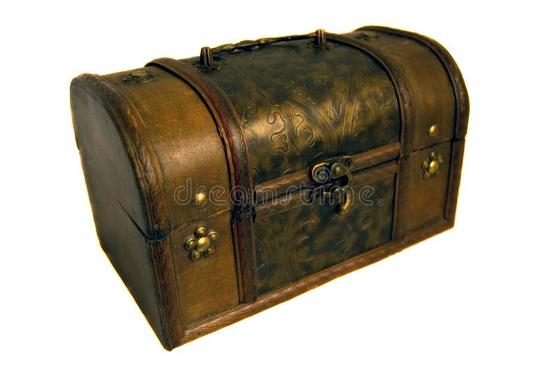 Small chest stock image. Image of wood, isolated, gold - 9072379