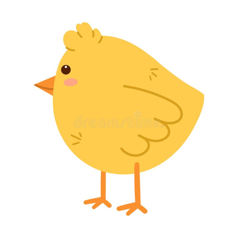Small Chick Side View. Flat Spring Easter Design Stock Vector ...