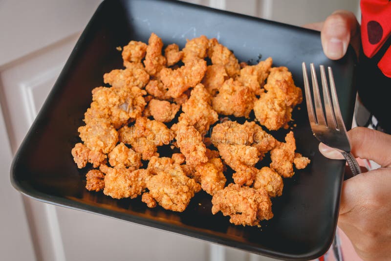 Small chicken fried stock image. Image of delicious, greasy - 55407705