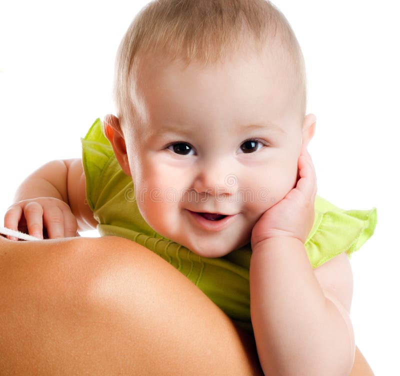 Small Child with Vegetables and Fruits Stock Photo - Image of natural ...