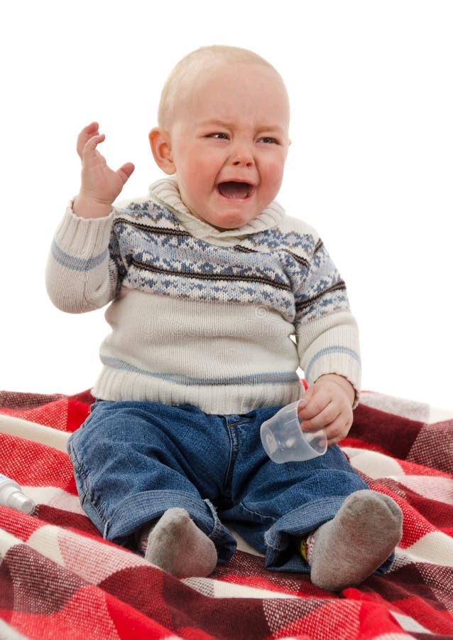 The small child cries stock image. Image of cloth, embarrassment - 24381999