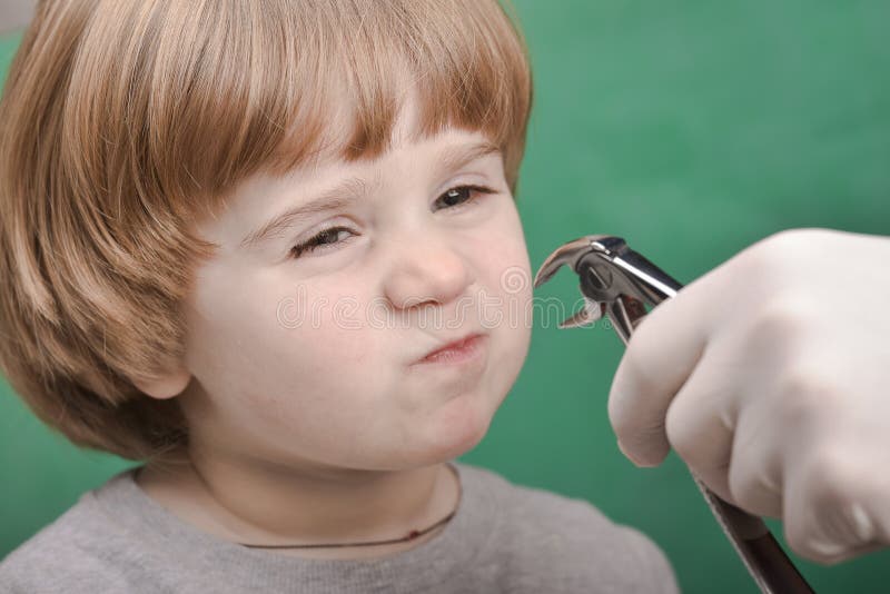 Small Child and Dental Instrument Stock Photo - Image of clinic ...