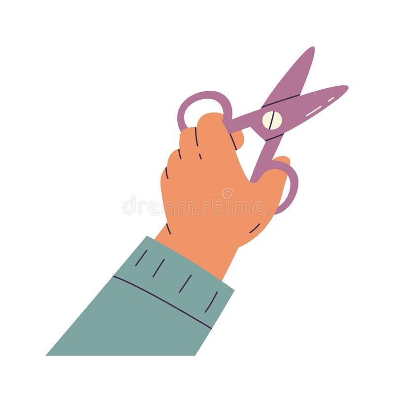 Child with Scissors Cartoon Colored Clipart Stock Vector - Illustration ...