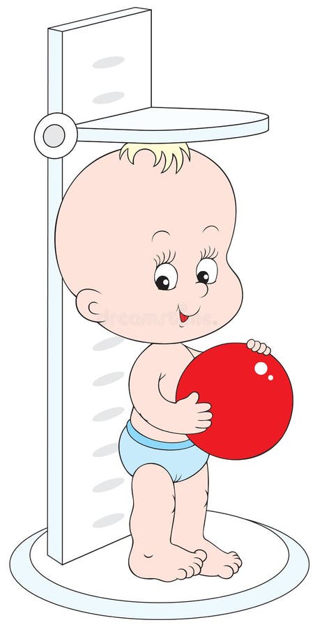 Small Child Measuring His Height Stock Vector - Illustration of cartoon ...