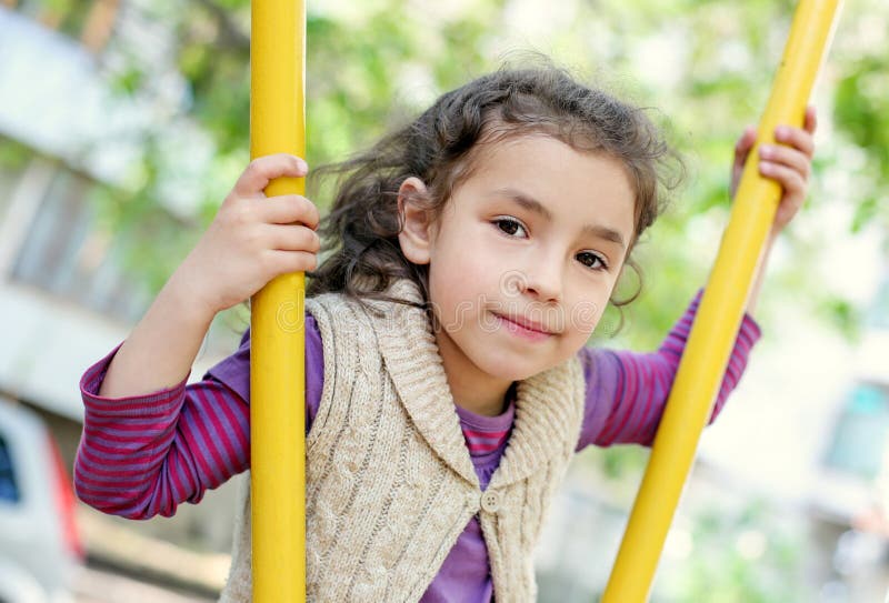 Small child playing stock image. Image of outdoor, playground - 43334771