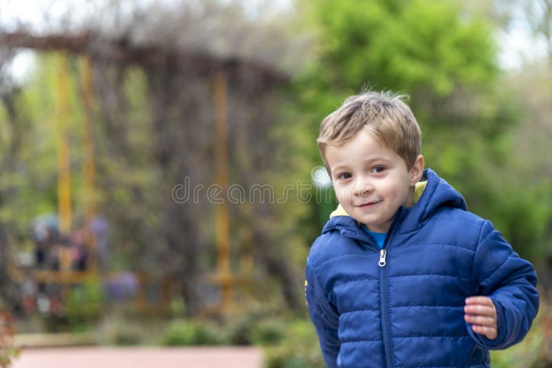 Small Child Running in a Park Stock Image - Image of childhood, cute ...