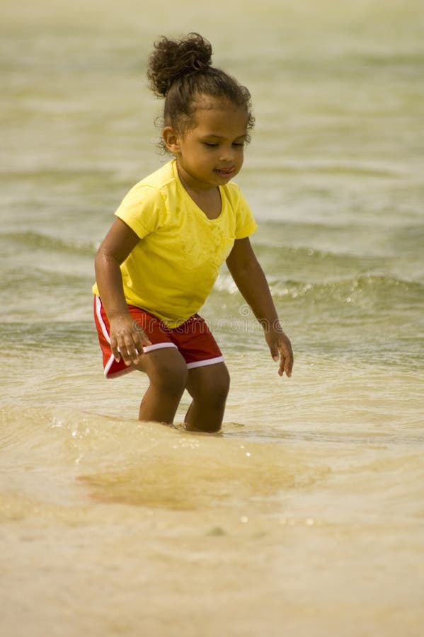 Small Child Wading in Water Stock Image - Image of girl, toddler: 2606331