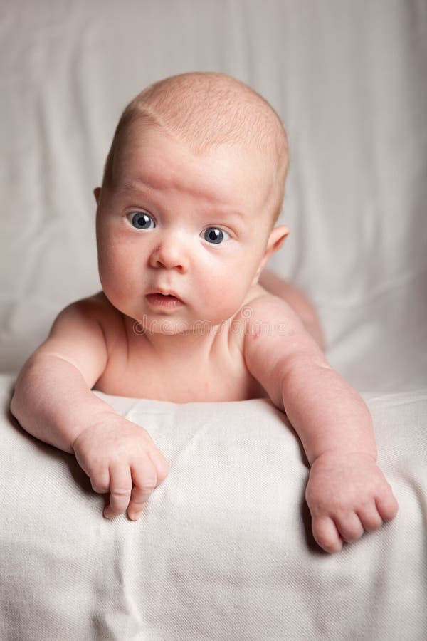 Small Child on a White Background Stock Photo - Image of length, baby ...