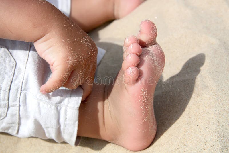 Small children foot. stock photo. Image of hand, infant - 11074716