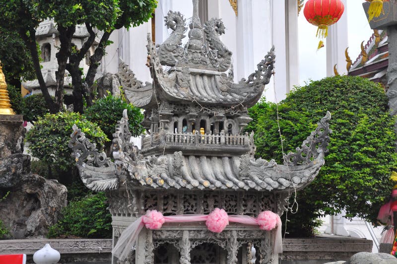 Small Chinese Shrine in Buddhist Temple Stock Photo - Image of temple ...