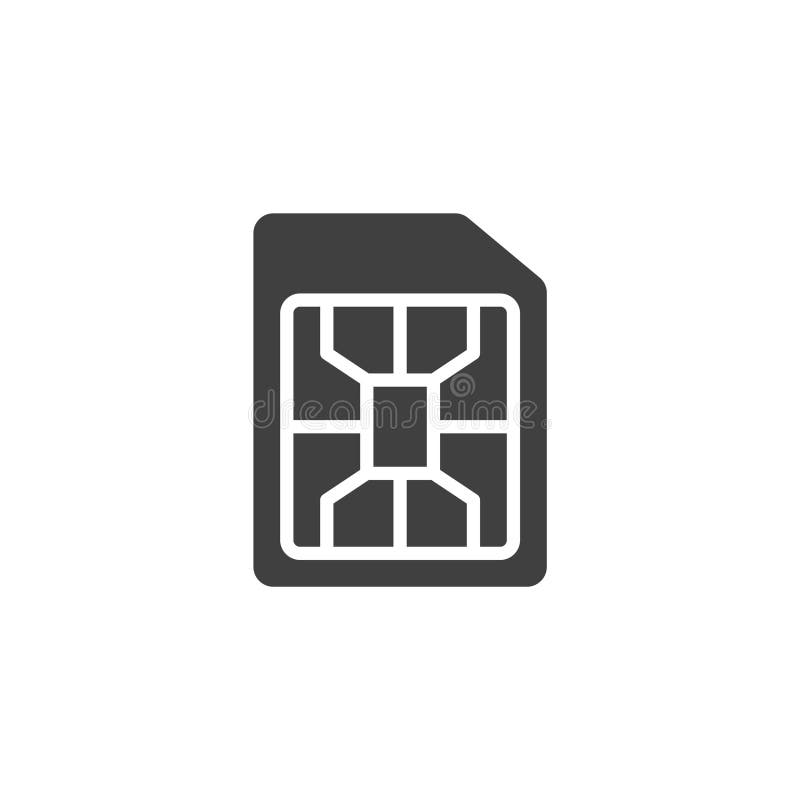 A Small Chip with Contacts Vector Icon Stock Illustration ...