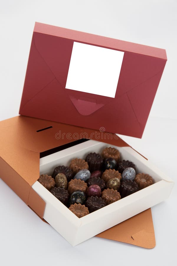 Box of Chocolate with Red Lid Stock Vector - Illustration of truffles ...