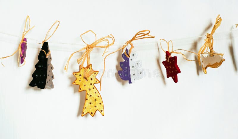 Small Christmas Decorative Bauble on String. Stock Image - Image of ...