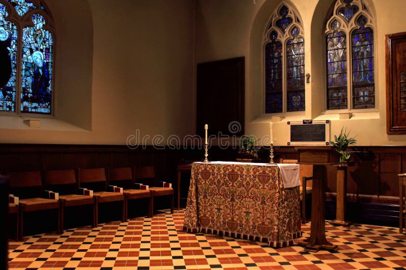 Church Altar on Feast of Christ the King of the Universe with Crown and ...