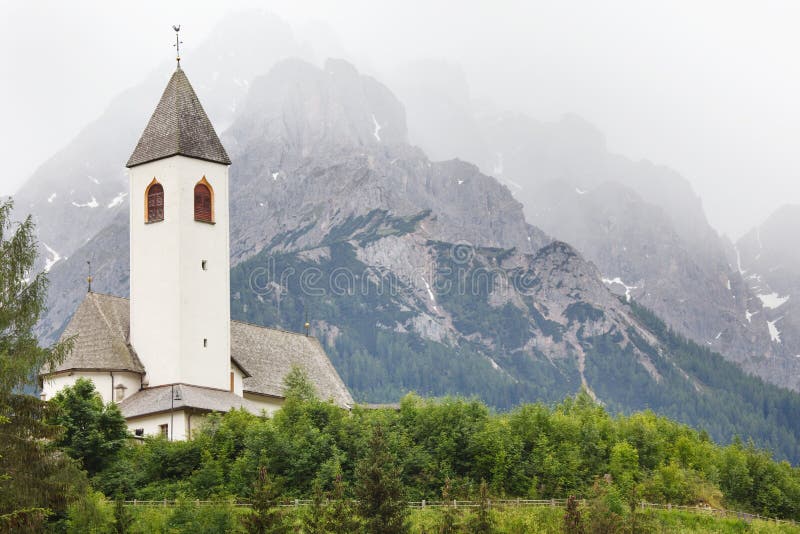 Small Church in Austrian Alps Stock Photo - Image of picturesque ...