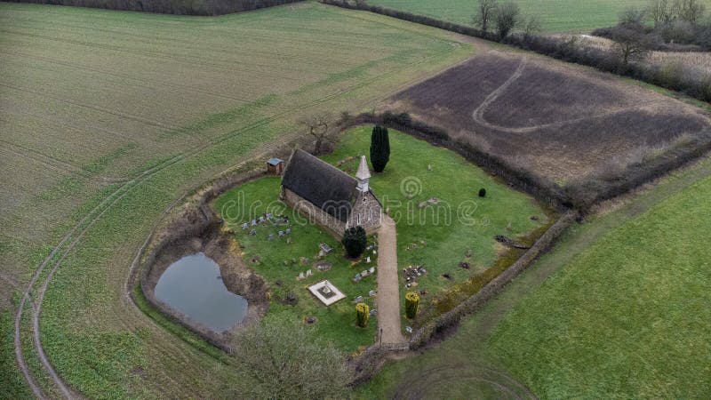 A Small Church in a Field in Rural Suffolk Stock Photo - Image of ...