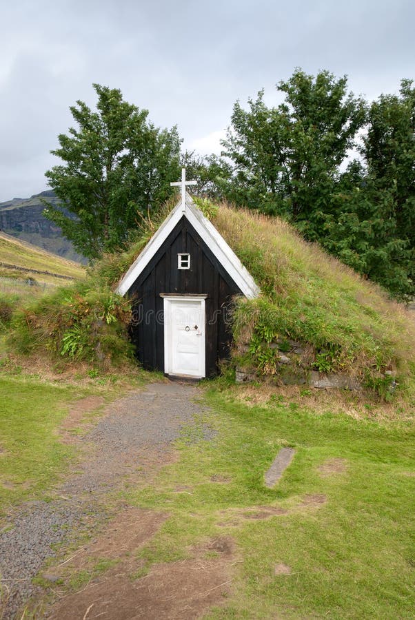 Small Church with Grass Roof Stock Image - Image of tree, roof: 23370217