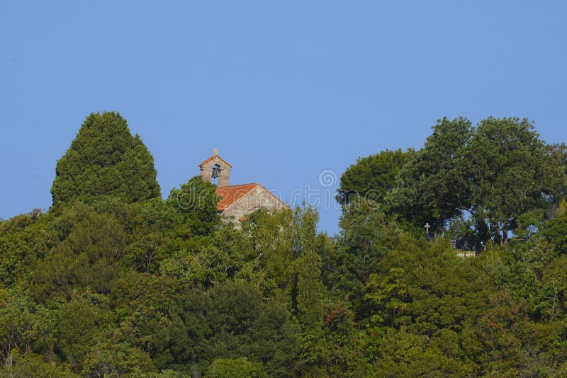 Small church and graveyard stock photo. Image of life - 64221158