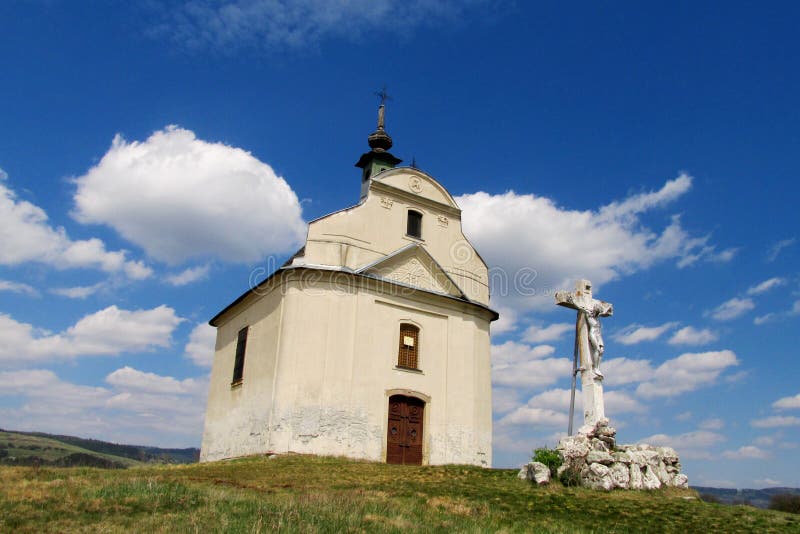 Small Church on a Green Hill Stock Image - Image of christianity ...