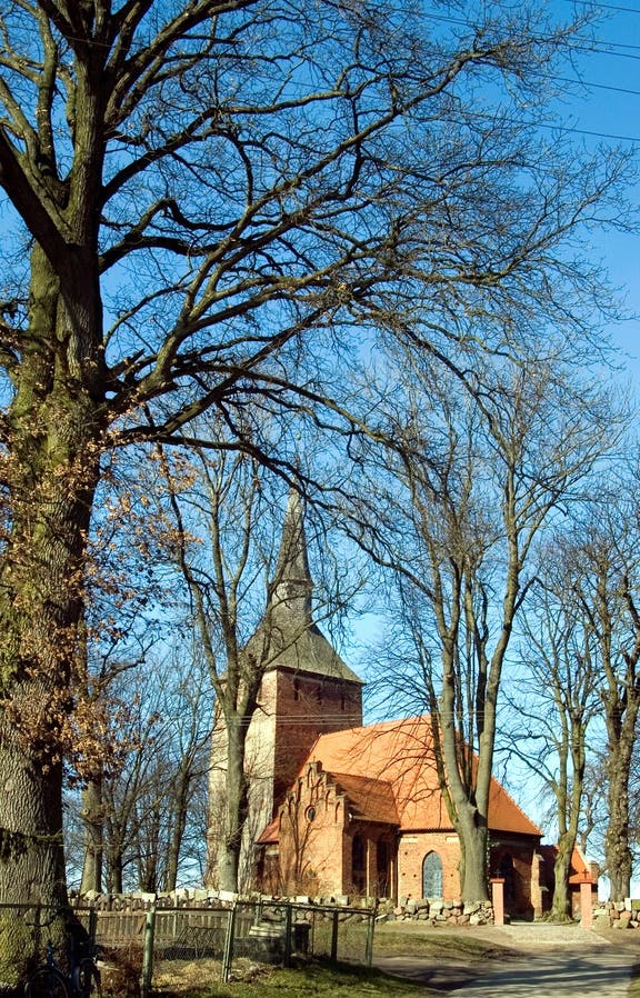 Small church in trees stock image. Image of structure - 2063471
