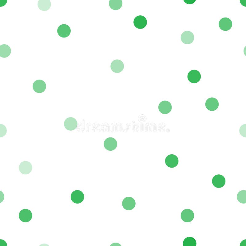 Small Circles in Soft Green Colors. Cute Polka Dot. Vector Seamless ...