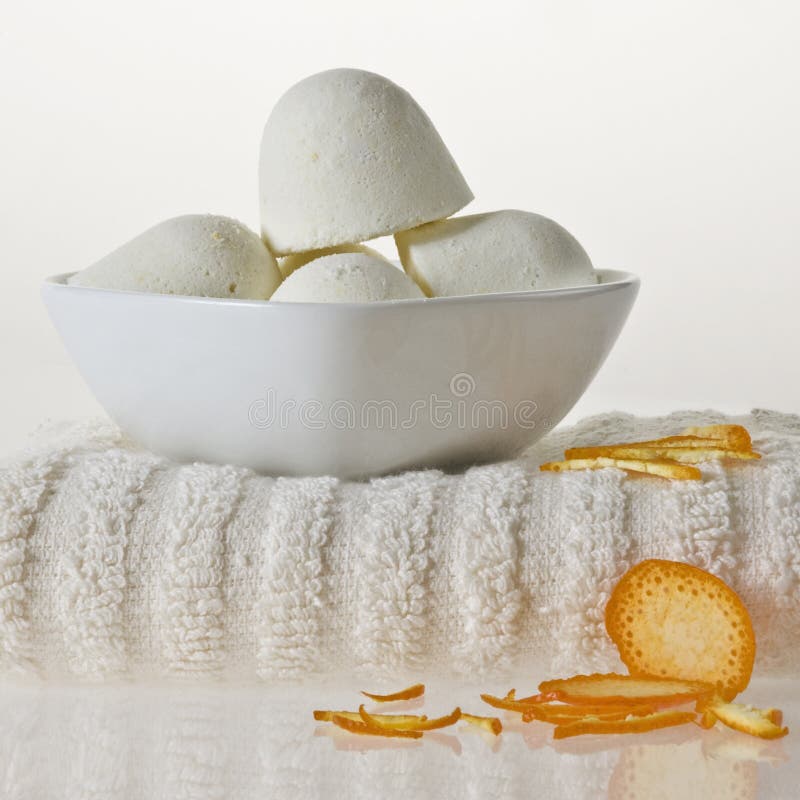 Small Citrus Bath Balls with Orange Peel Stock Photo - Image of stress ...