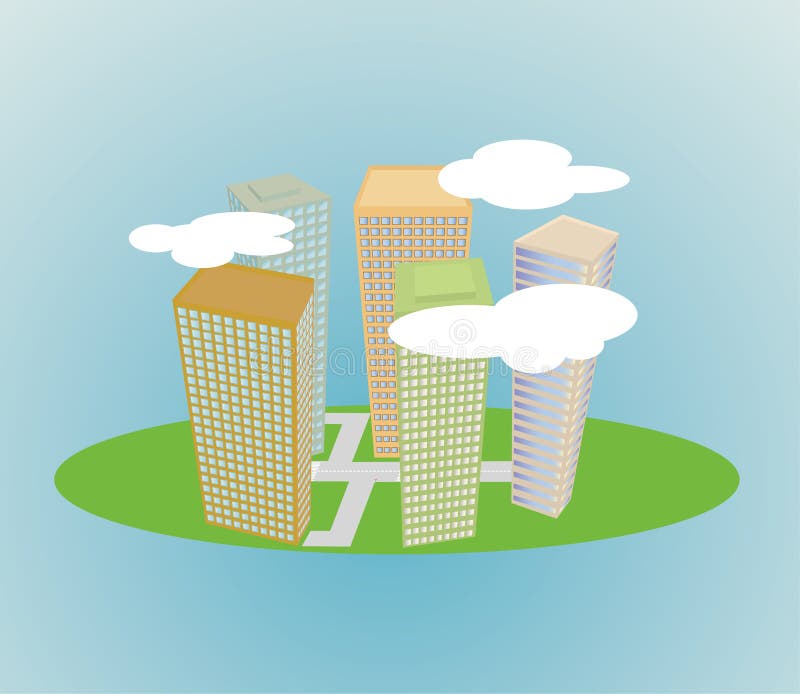 Small city stock vector. Illustration of small, place - 28407692