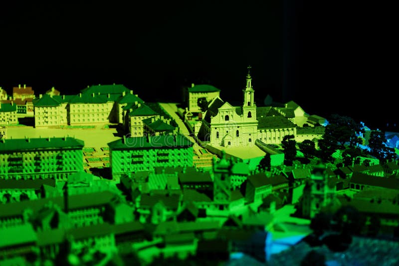 Small city buildings stock photo. Image of urban, illuminated - 250807620