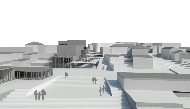 Small city RENDER stock illustration. Illustration of town - 72877842