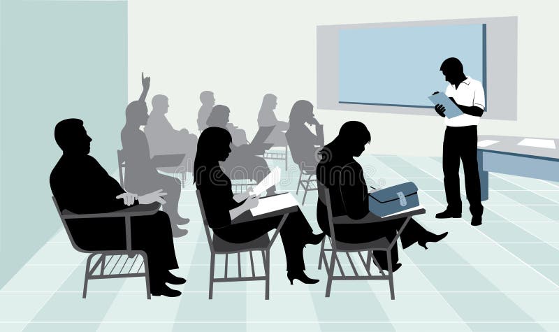 Small Classroom stock vector. Illustration of group, indoors - 16441903