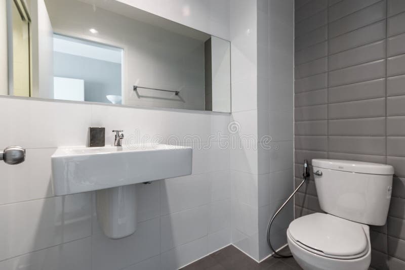 Small clean washroom stock image. Image of elegant, luxurious - 225304419