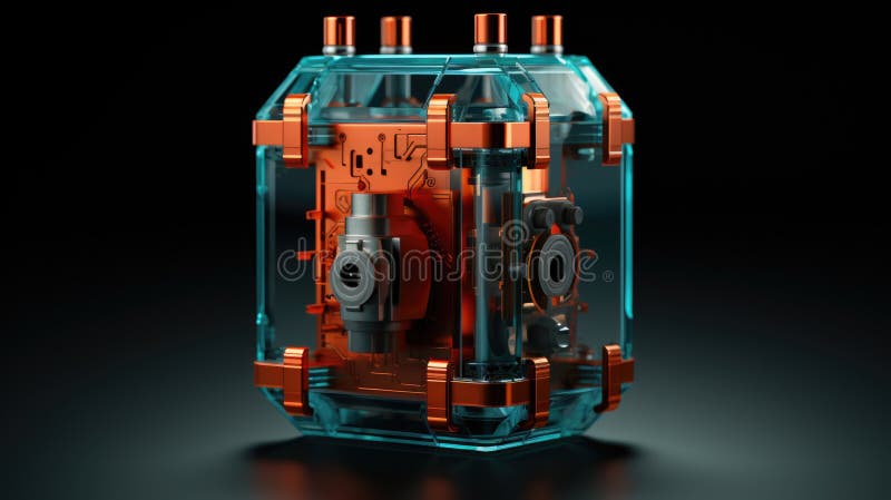 A Small Clear Box with a Lock on Top of it. Cyber Security To Protect ...