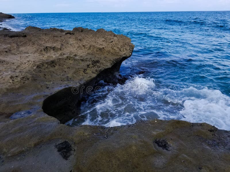 Small Bay and Cliff Covered with Trees in Portofino, Italy. Stock Photo ...