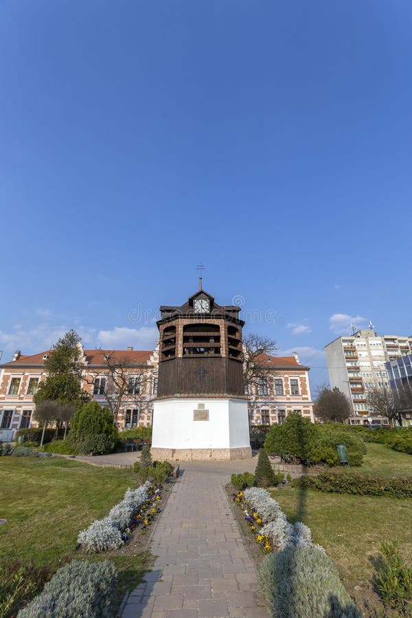 Small Clock Tower in Tata, Hungary Stock Image - Image of religious ...