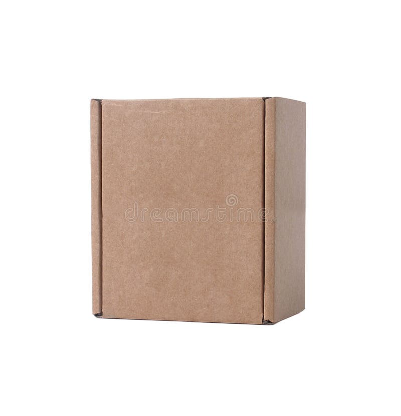 Small Closed Cardboard Isolated Stock Image - Image of gift, cardboard ...
