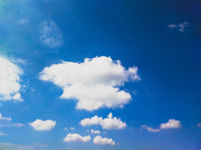 Small Cloud Alone on a Sunny Morning Stock Photo - Image of sunny ...