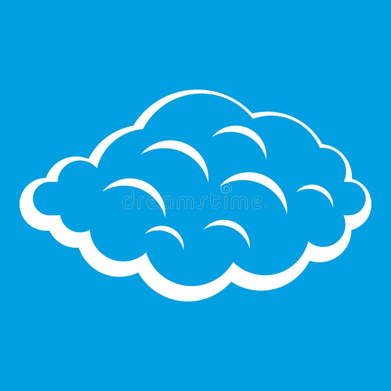Small cloud icon white stock vector. Illustration of cumulus - 96417124