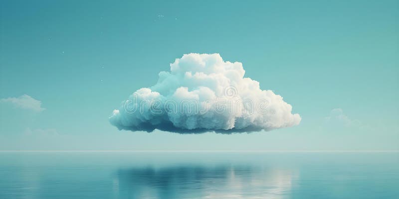 Small Cloud Inside Big Cloud Symbolizing Cloud Technology Integration ...