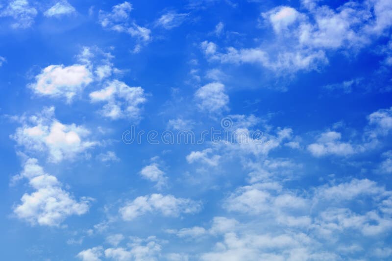 Small clouds in blue sky stock photo. Image of blue, sunlight - 5401208