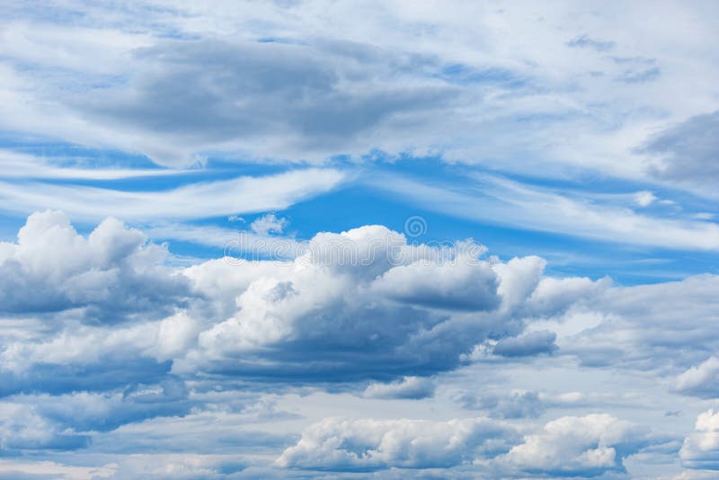 Small Clouds on the Blue Sky. Stock Image - Image of weather, nature ...