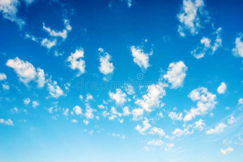 Small Clouds on a Blue Sky Scattered Stock Image - Image of landscape ...